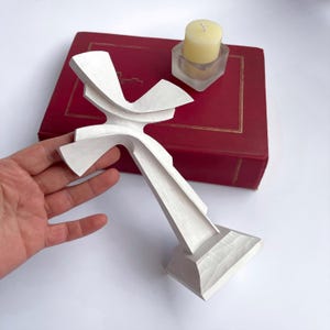 Crucifix Standing, Wooden Carved Cross Table Top, Unique Catholic Gift ...