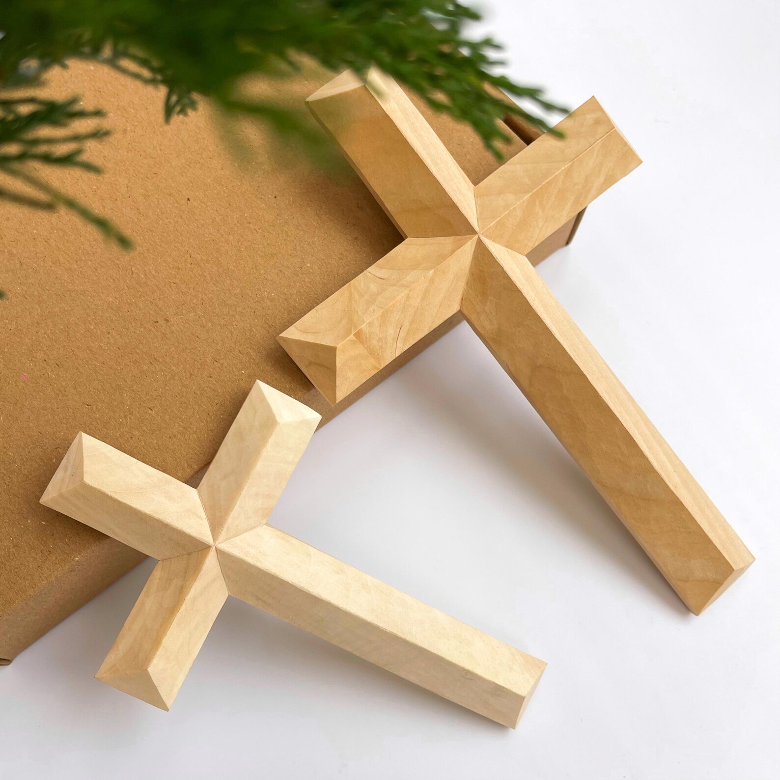Christian Cross Wooden Wall Modern, Simple Cross Hanging, Small ...