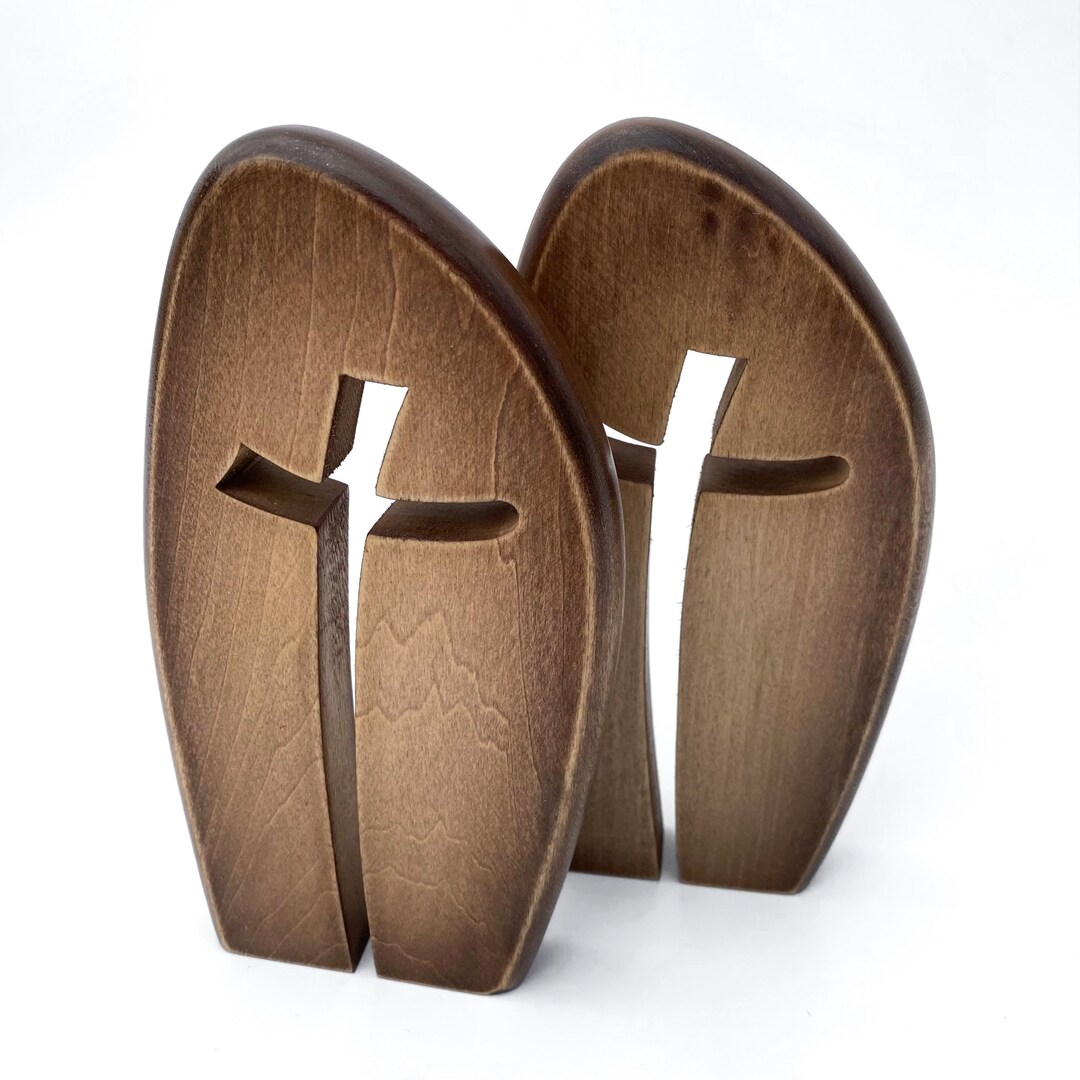 Cross on Stand, Cross Tabletop, Wood Cross Table Decor, Standing Wood ...