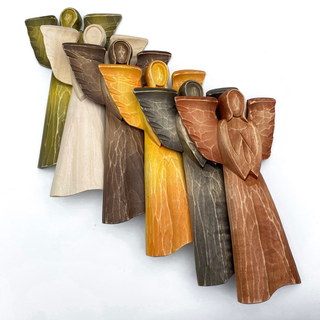 Wood Wall Angel, Carved Angel, Farmhouse Angel, Wood Angel Wall Decor ...