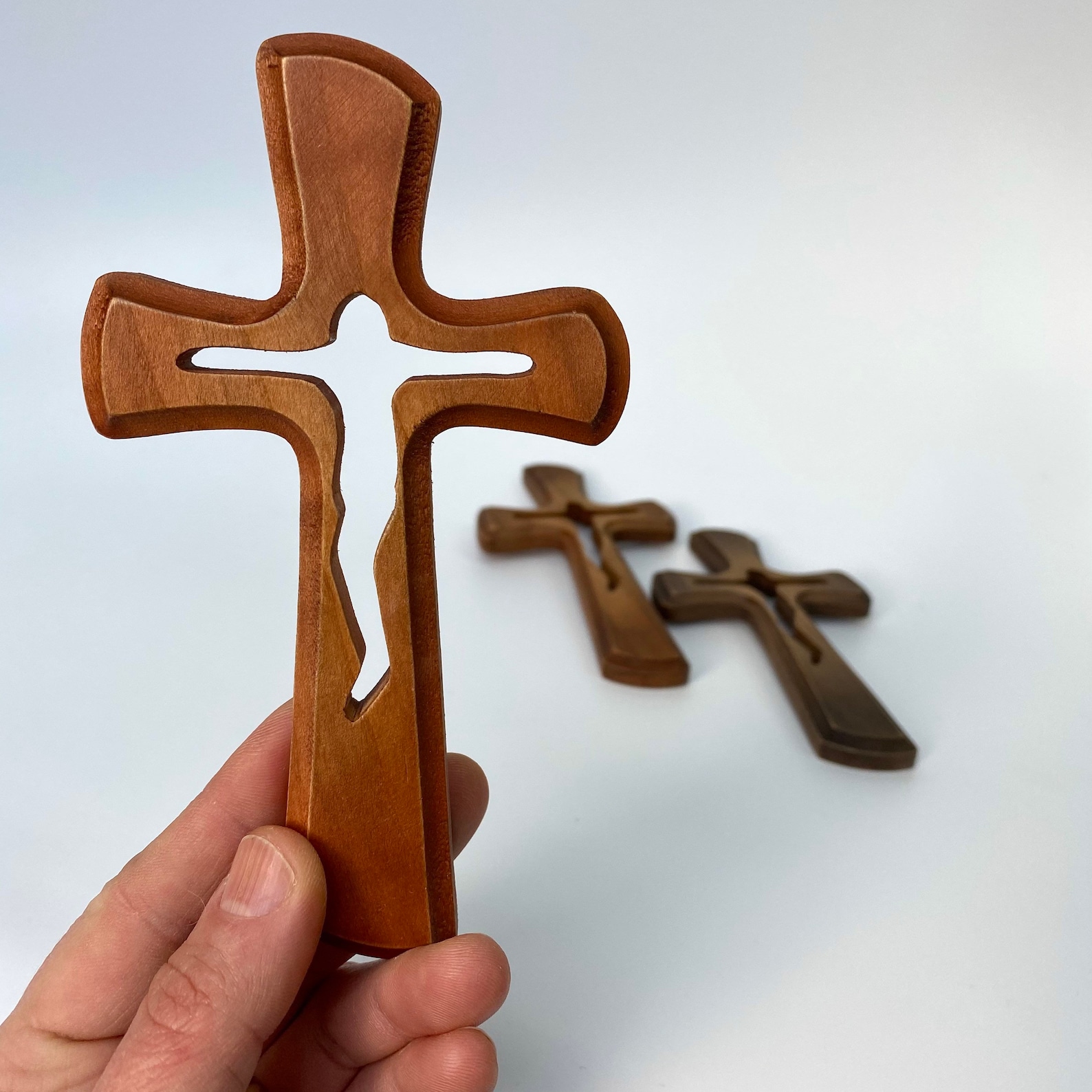 Carved Wood Cross Crucifix Wall Wooden Crucifix Hanging - Etsy