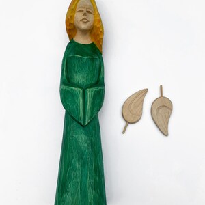 Wooden Angel, Hand Carved Wood Angel, Wood Angel Sculpture, Standing ...
