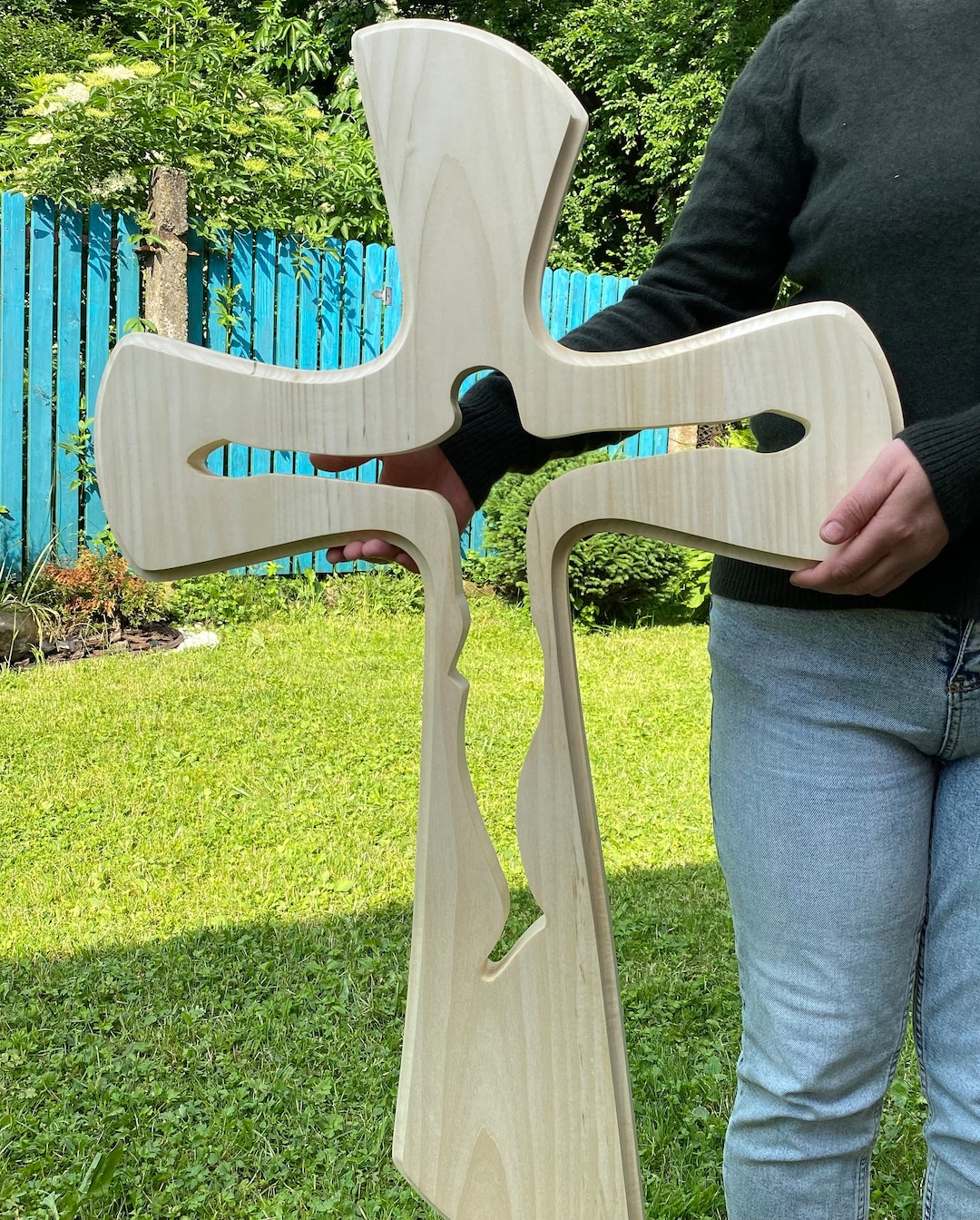 Crucifix Wall Catholic, Extra Large Cross, Hand Carved Cross, Wood ...