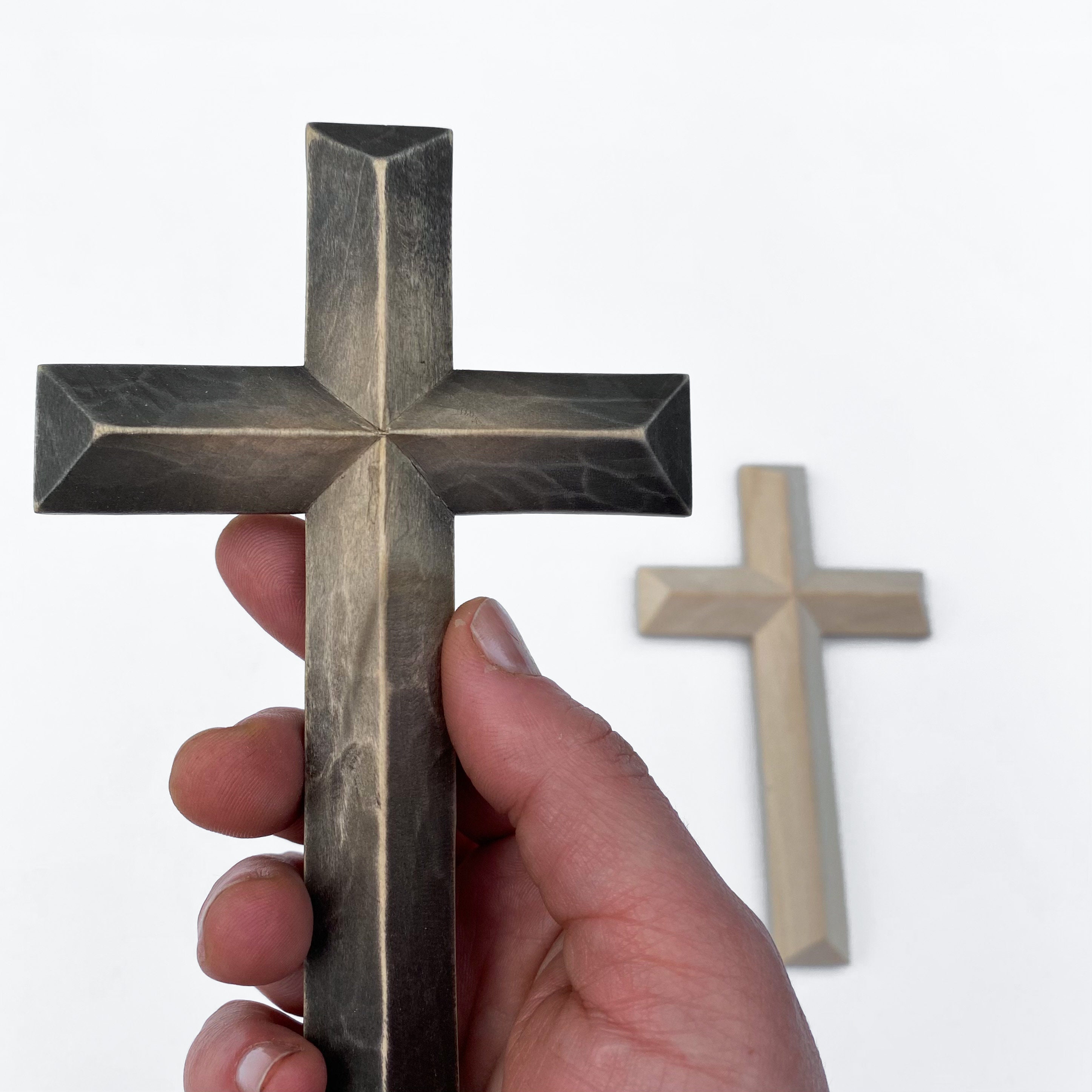 Christian Cross Wooden Wall Modern, Simple Cross Hanging, Small ...