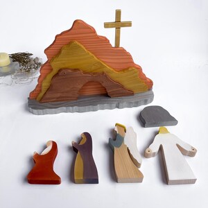 Easter Nativity Set, Rustic Easter Decor, Religious Christian Gifts ...