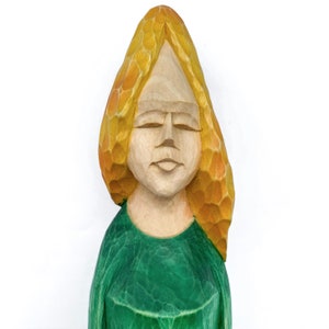 Wooden Angel, Hand Carved Wood Angel, Wood Angel Sculpture, Standing ...