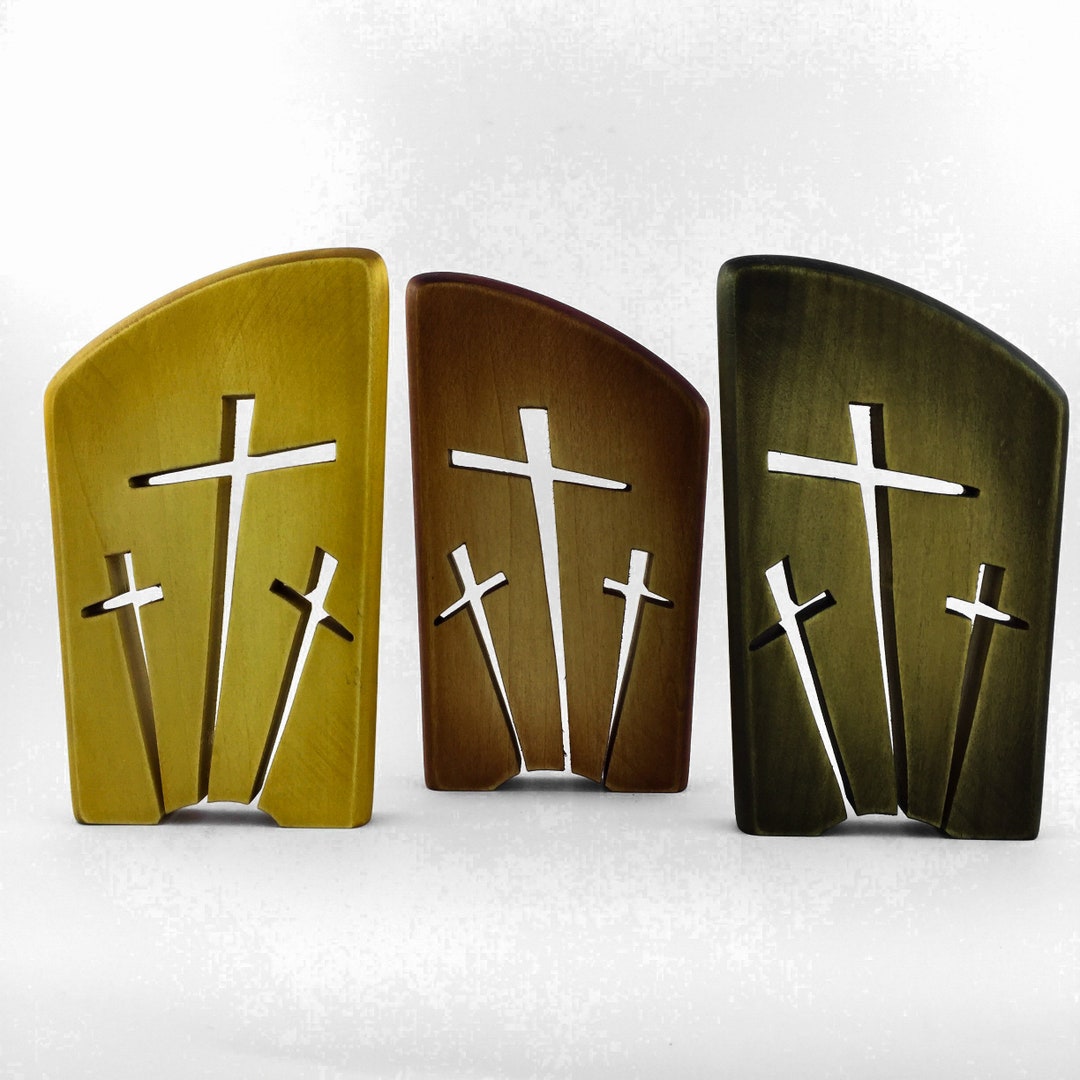 Standing Cross Altar, Wooden Cross for Table Decor, Orthodox Carved ...