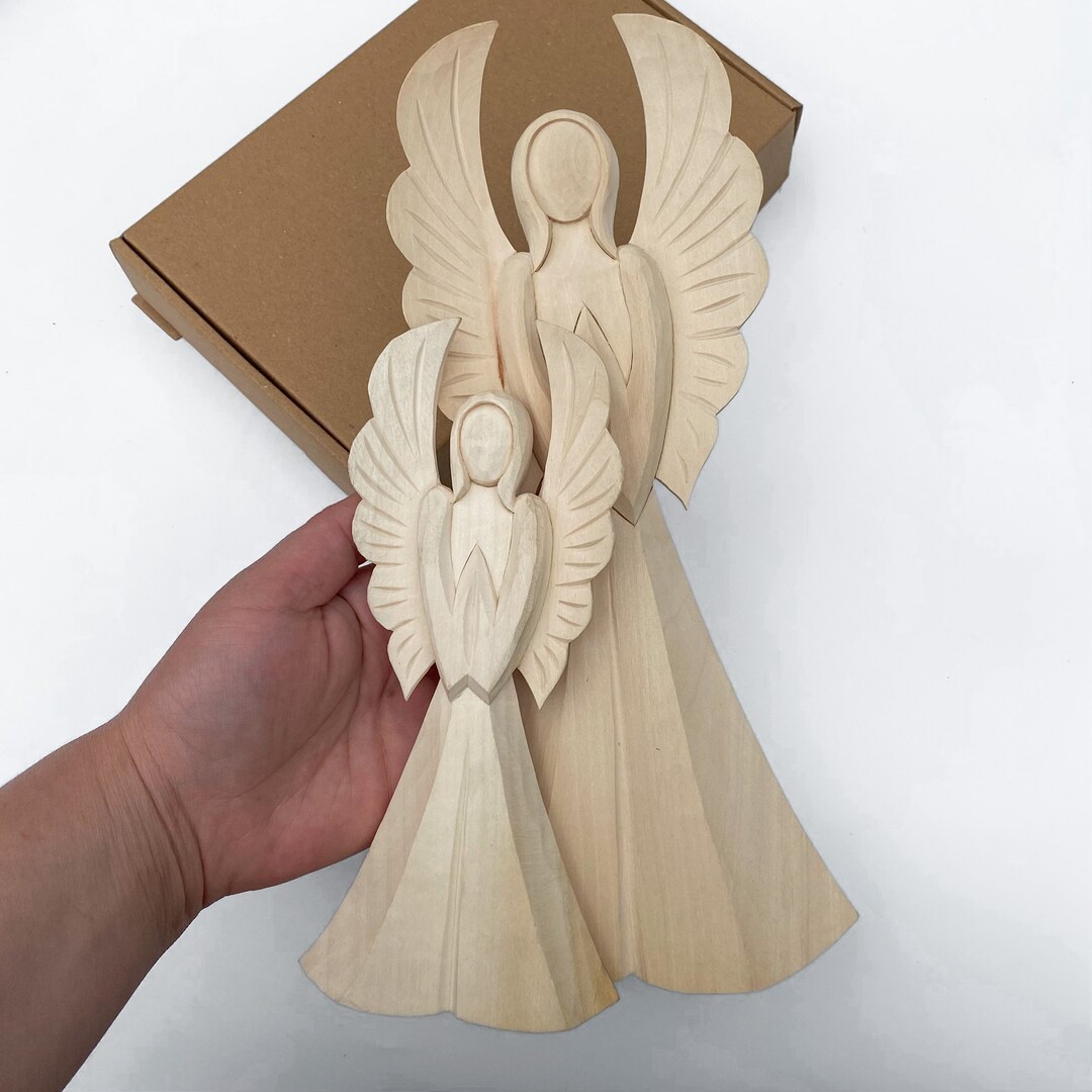 Wooden Wall Angel, Hanging Angel, Hand Carved Large Angels, Wall Art ...