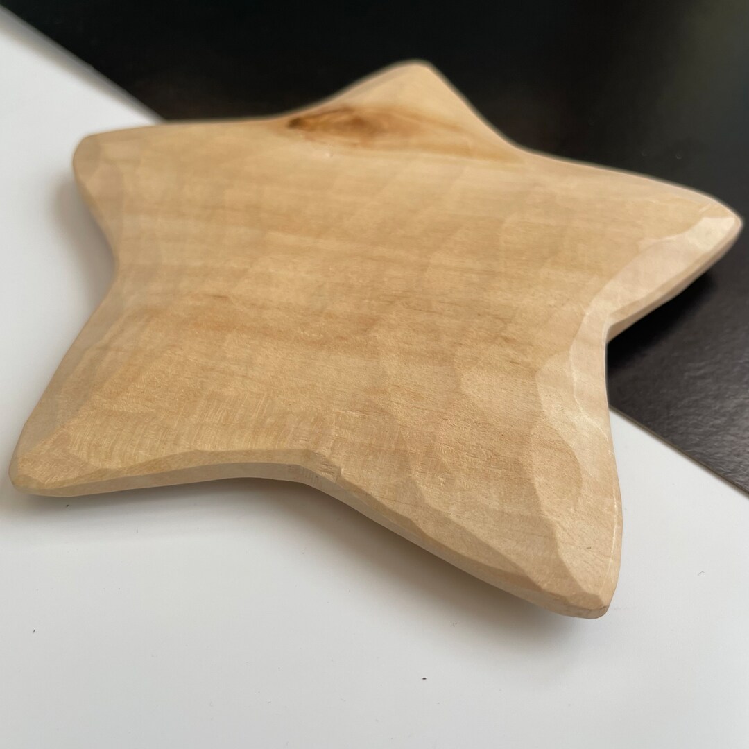 Large Wooden Stars, Rustic Star, Hand Carved Star, Tray Decor, Craft ...