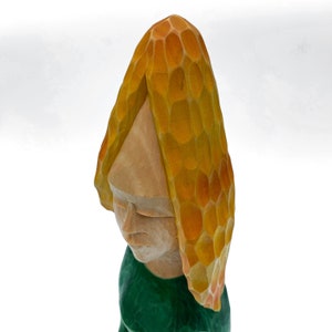 Wooden Angel, Hand Carved Wood Angel, Wood Angel Sculpture, Standing ...