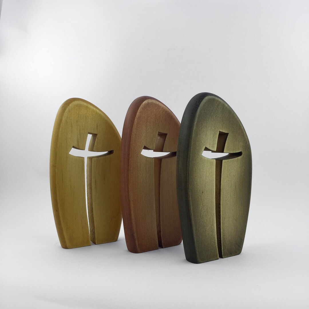 Wood Cross Altar, Standing Cross, Carved Wooden Cross, Catholic ...