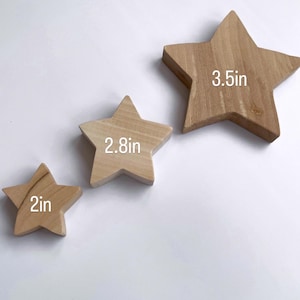 Set of 3 Hand Cut Wooden Stars Tree Decoration, Rustic Christmas ...