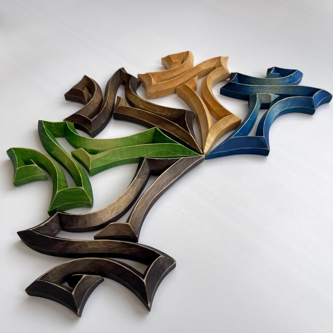 Colourful Modern Wooden Crosses, Wall Crucifix for Church Gift ...