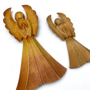 Wooden Angel, Angel Wood Carving, Farmhouse Angel, Wood Angel Wall ...