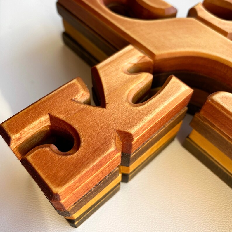 Wooden Wall Cross Wood Cross Sign Jesus Name Cross Large - Etsy