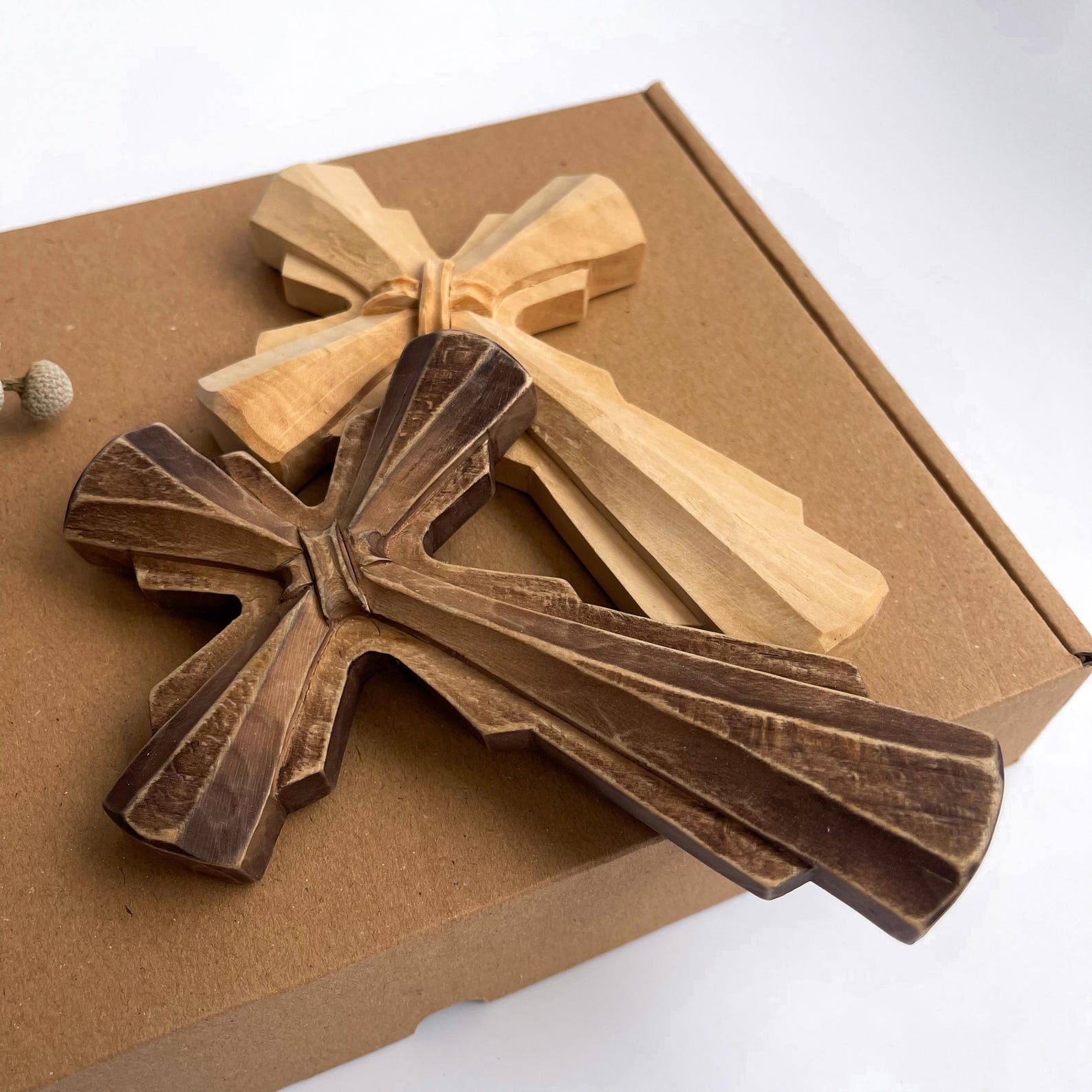 Hand Carved Wooden Cross, Crucifix Wall Hanging, Personalized Crosses ...