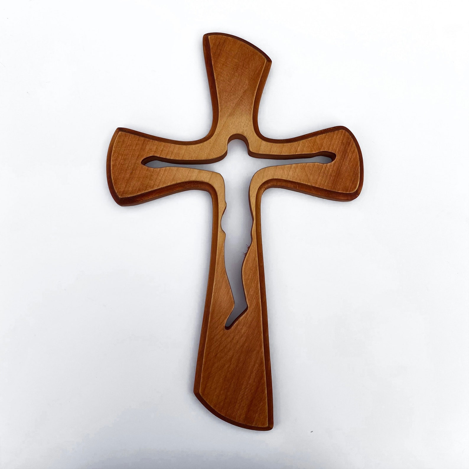 Carved Wood Cross Crucifix Wall Wooden Crucifix Hanging - Etsy