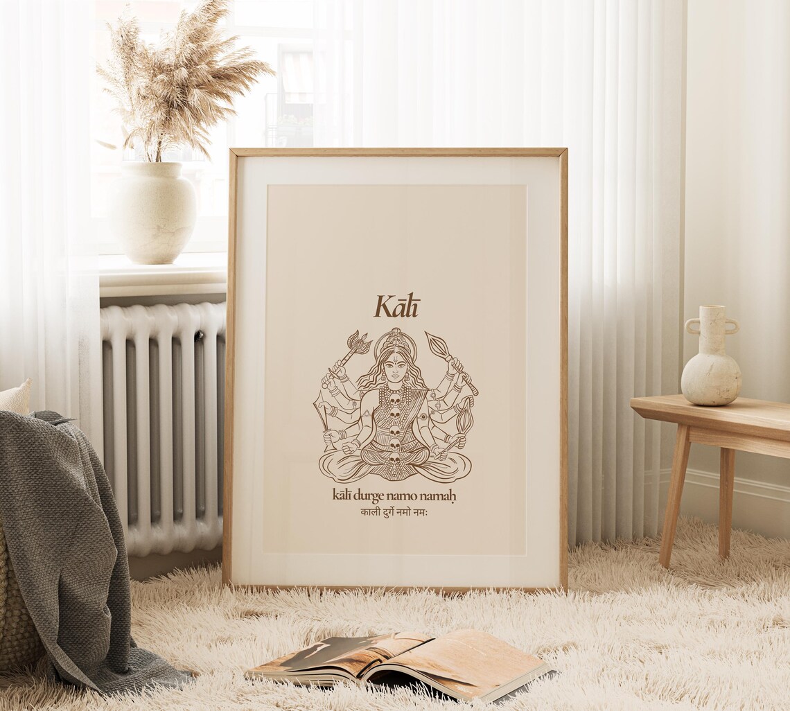 Goddess Kali Print - Yoga Poster - Mantra Wall Decor (digital Download ...