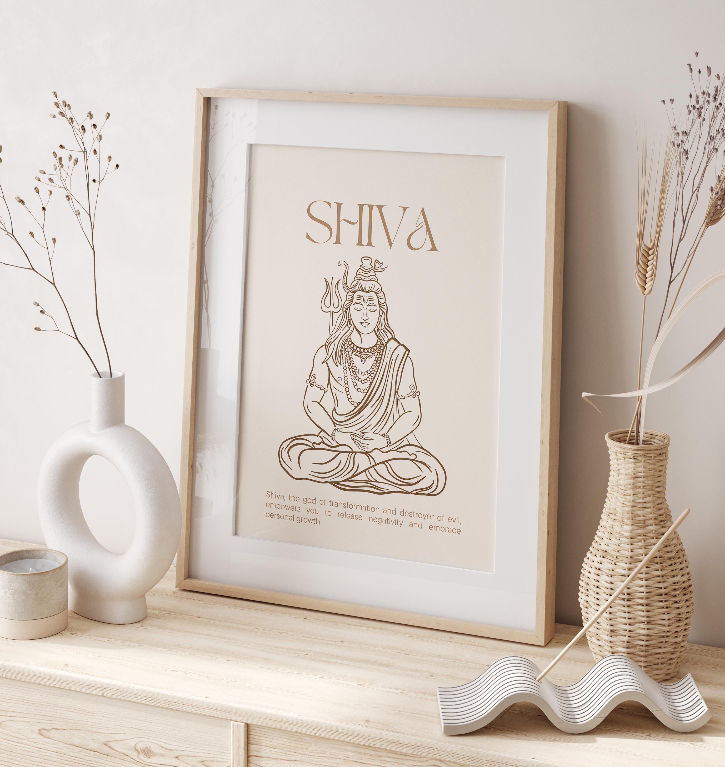 Hindu God Shiva Wall Art - Shiva Mantra - Yoga Poster (digital Download ...