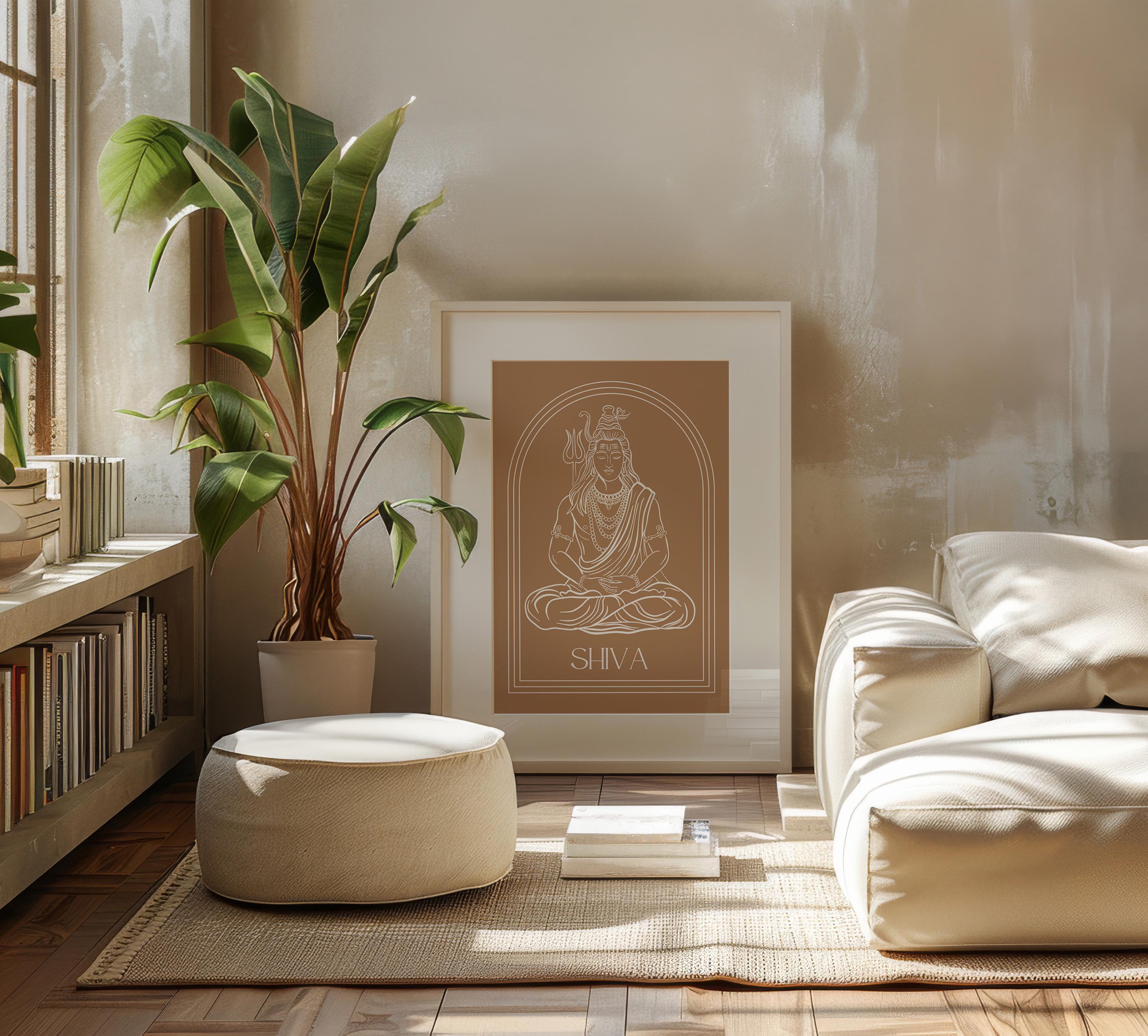 Shiva Poster, Hindu Art, Hindu God Shiva Illustration, Spiritual Decor ...