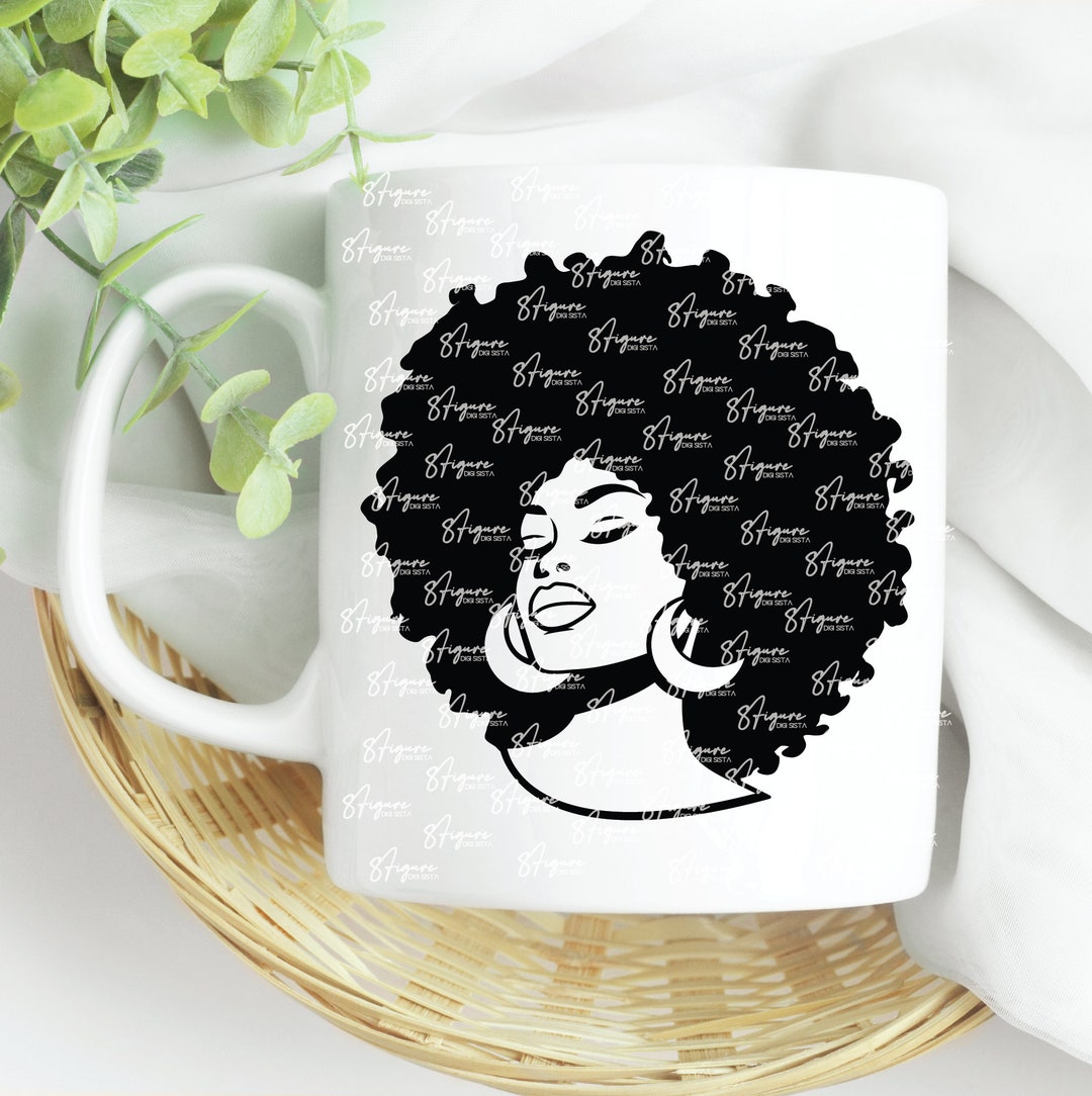Lauren Decal| African American Woman Decal| Bling Mug Decal| Beautiful ...