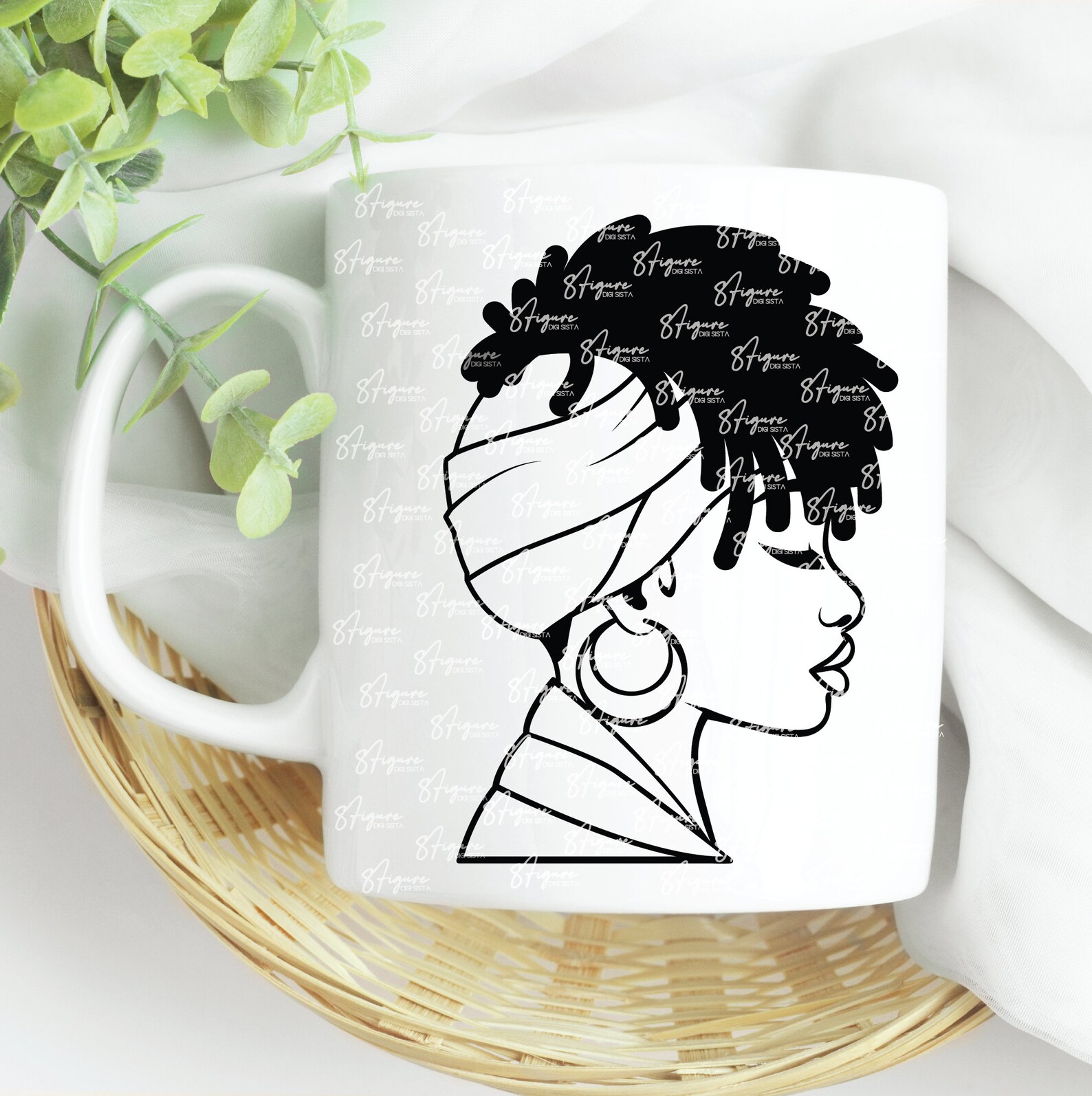 Sharon Decal| African American Woman Decal| Bling Mug Decal| Beautiful ...