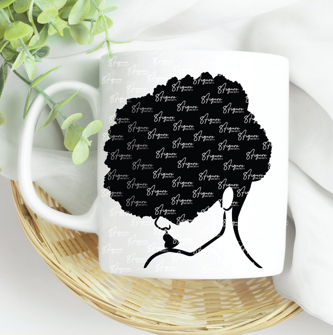 Megan Decal| African American Woman Decal| Bling Mug Decal| Beautiful ...