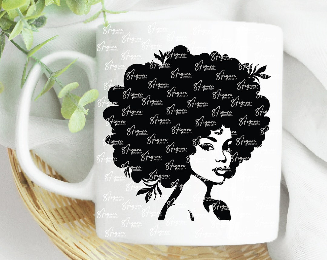 Mina Decal| African American Woman Decal| Bling Mug Decal| Black Woman ...