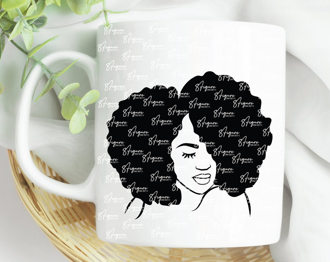 Tess Decal| African American Woman Decal| Bling Mug Decal| Black Woman ...