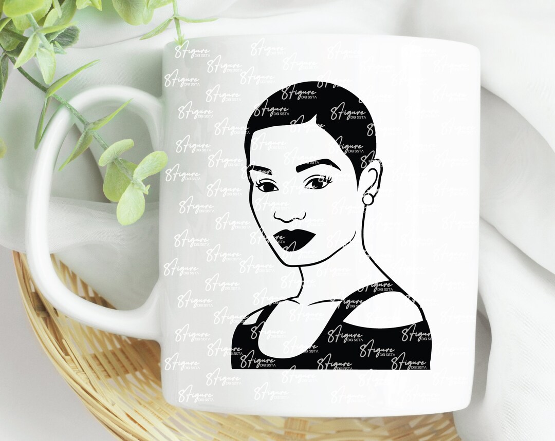 Kim Decal| African American Woman Decal| Bling Mug Decal| Black Woman ...