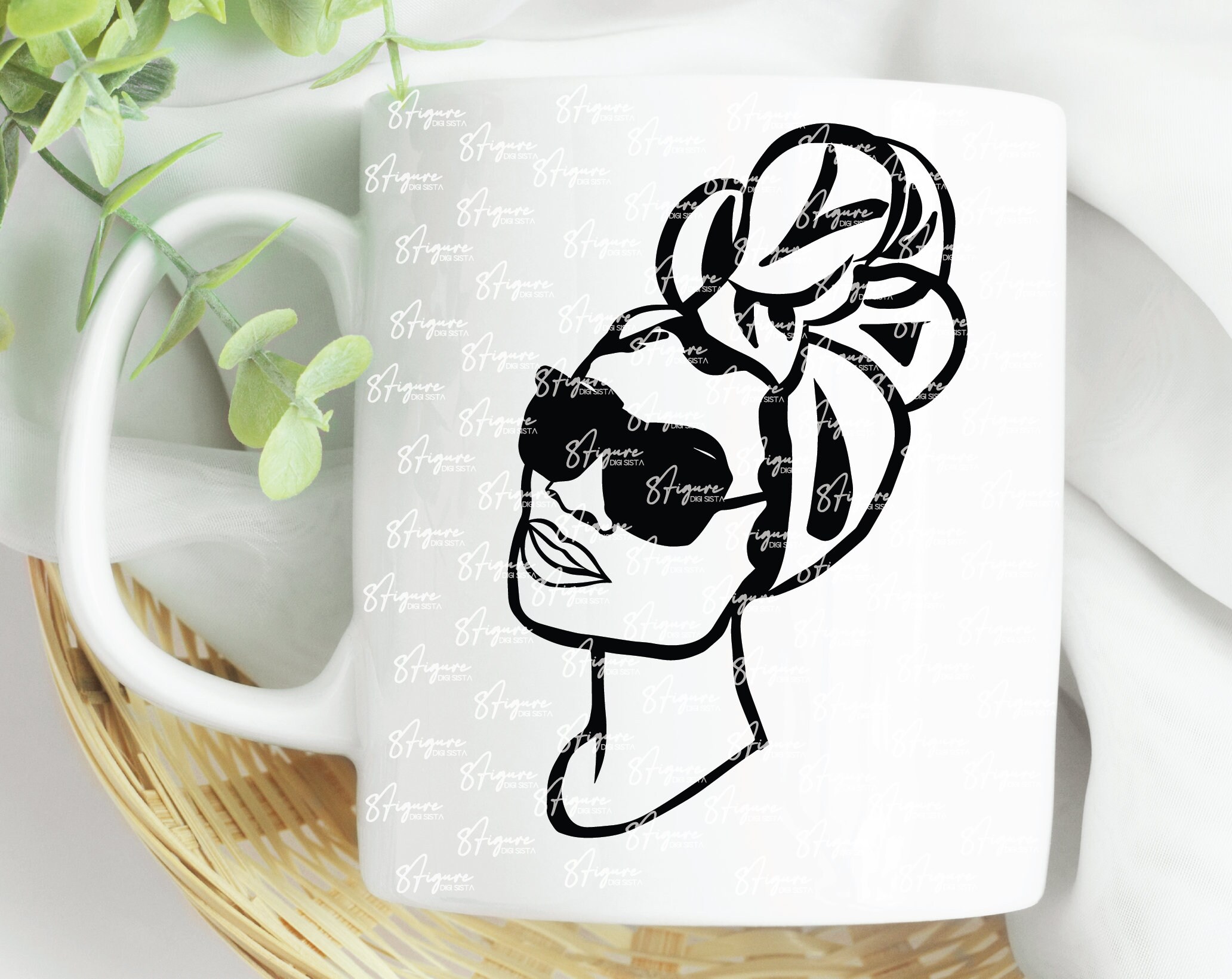 Yvonne Decal| African American Woman Decal Bling Mug Decal| Black Woman ...