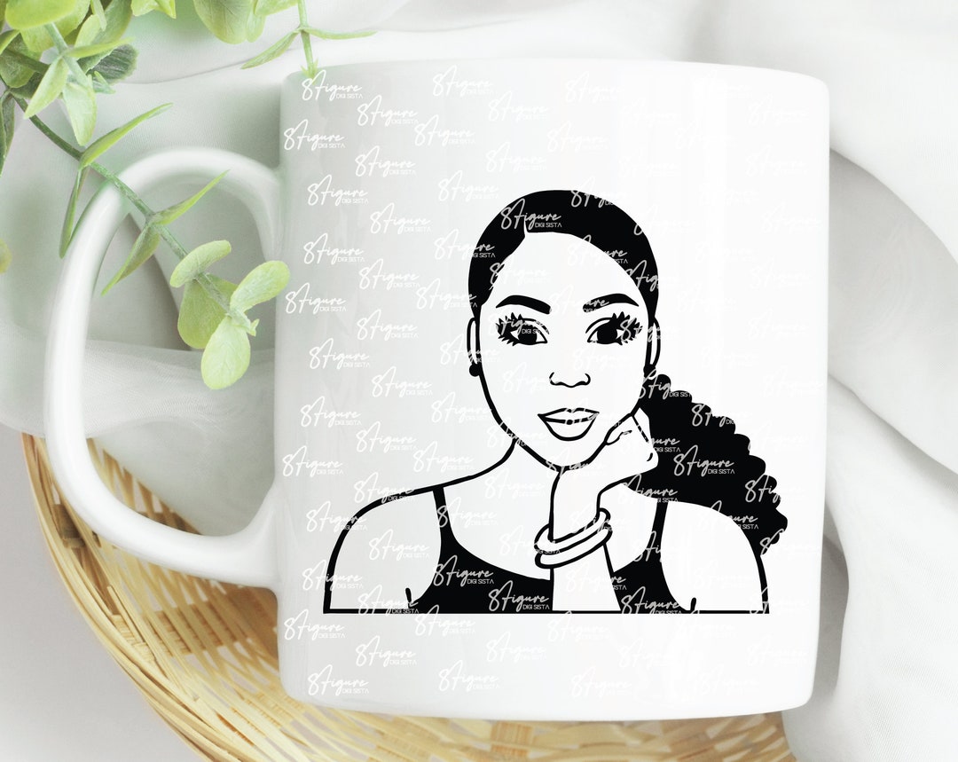 Tiffany Decal| African American Woman Decal Bling Mug Decal| Black ...