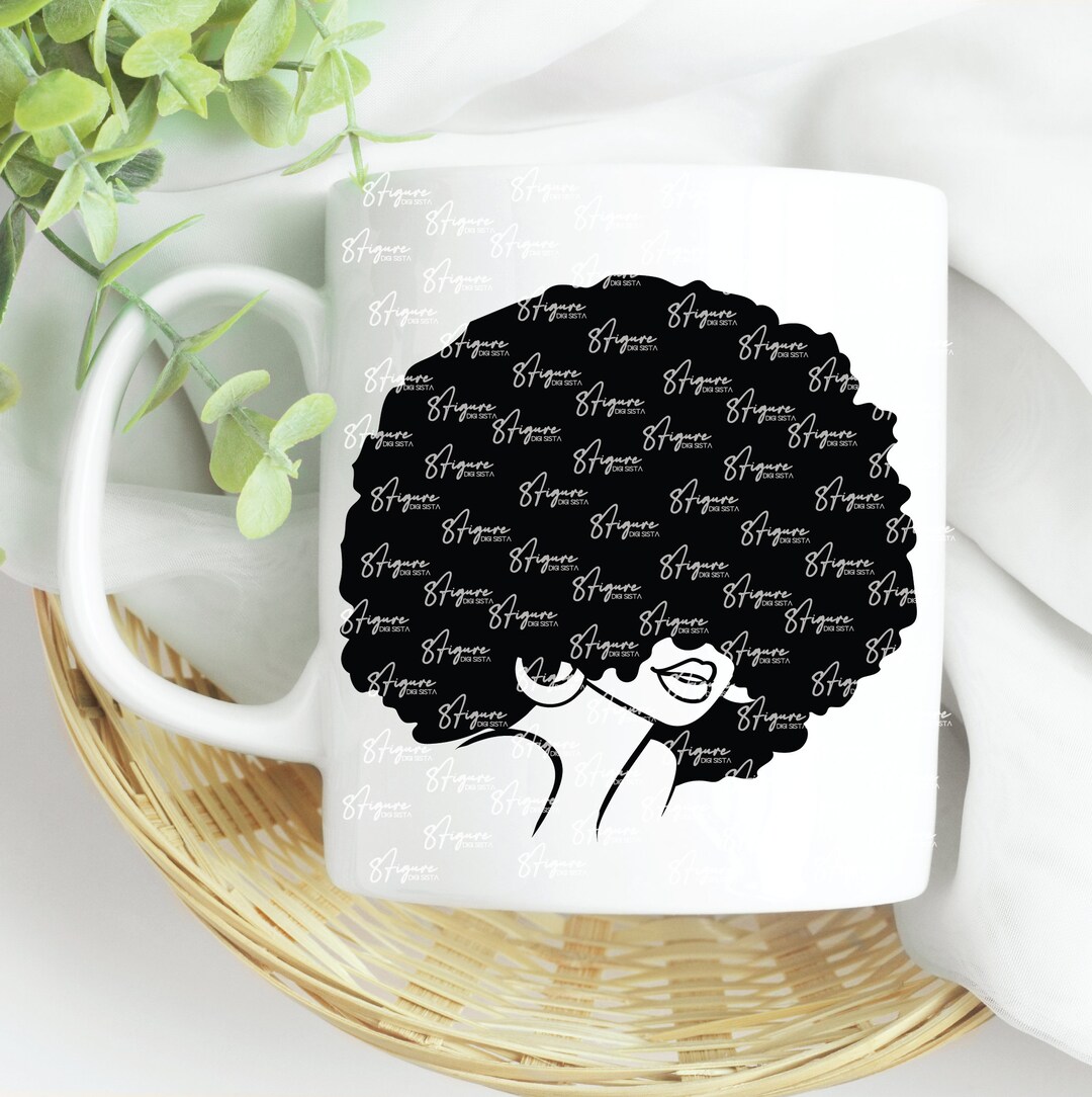 Janet Decal| African American Woman Decal| Bling Mug Decal| Beautiful ...