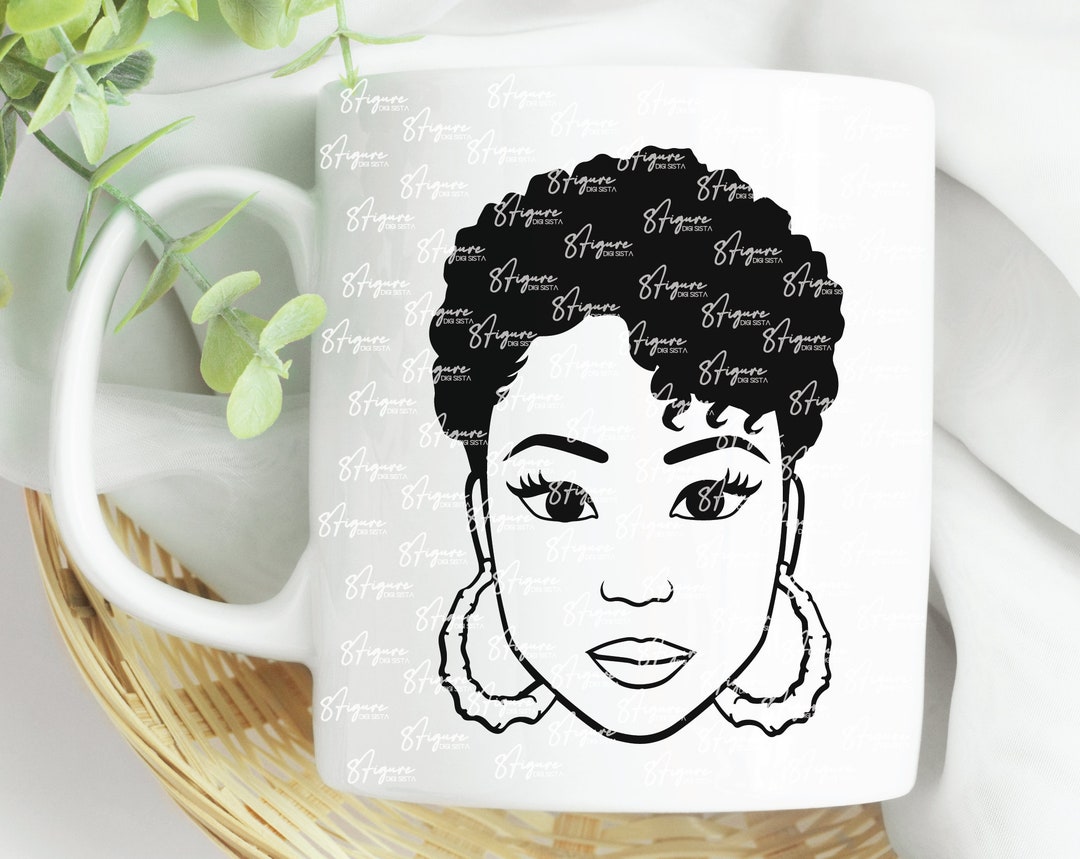 Erica Decal| African American Woman Decal| Bling Mug Decal| Black Woman ...