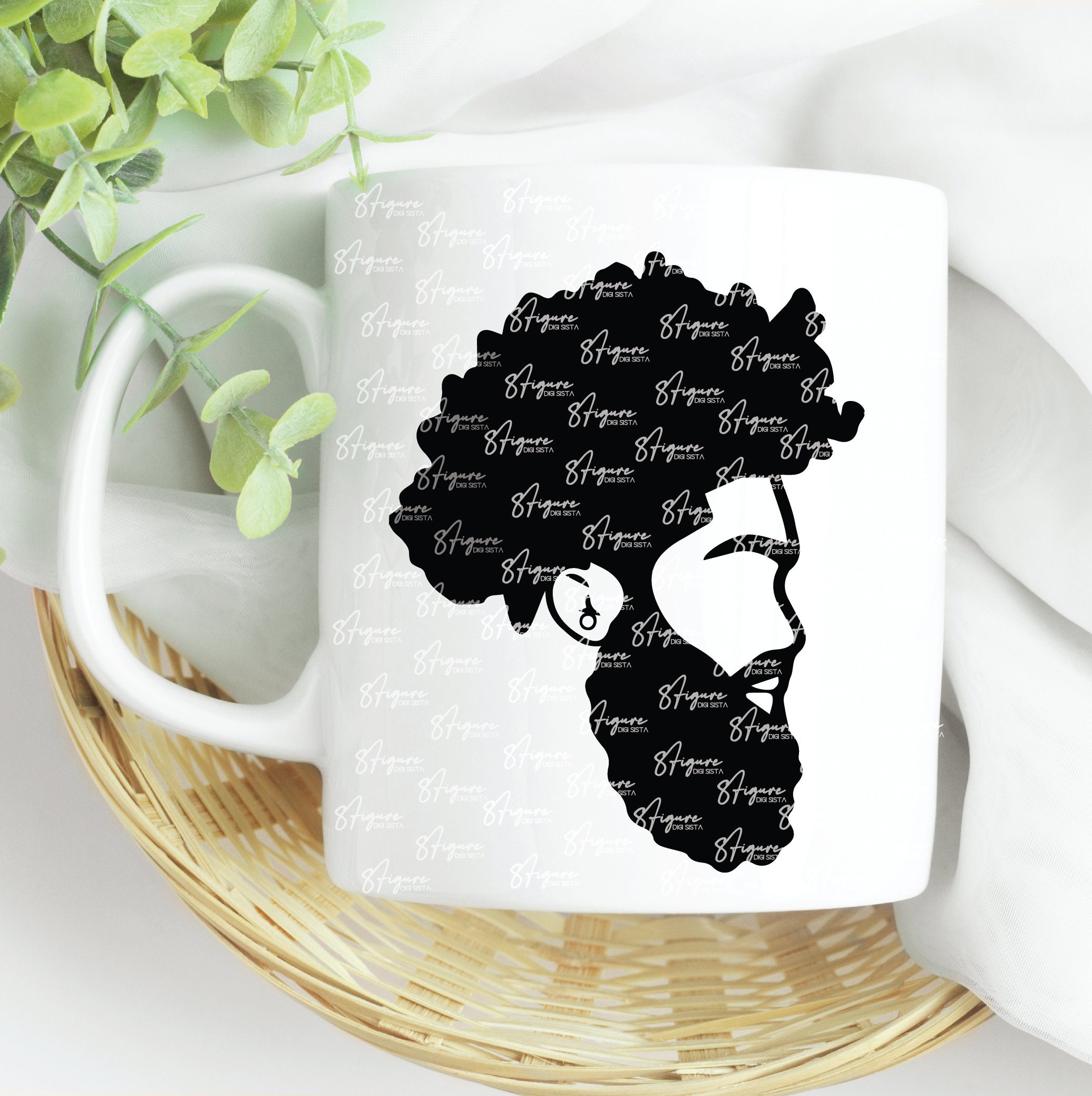 Mel Decal| African American Man Decal| Bling Mug Decal| Handsome Black ...