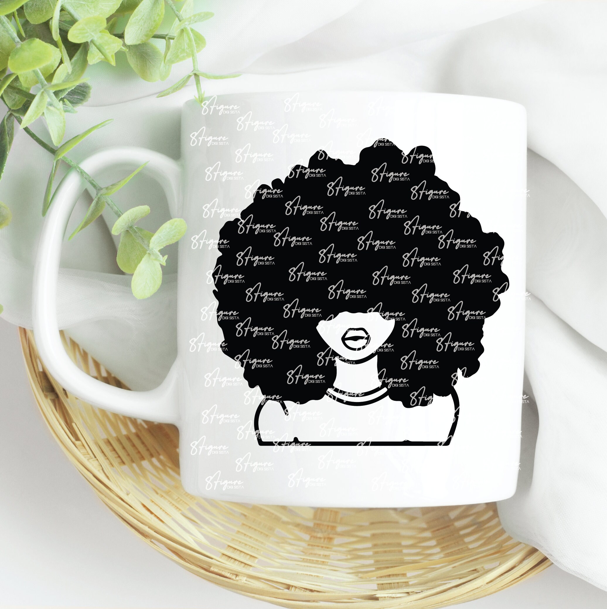 Anita Decal| African American Woman Decal |custom Bling Mug Decal ...