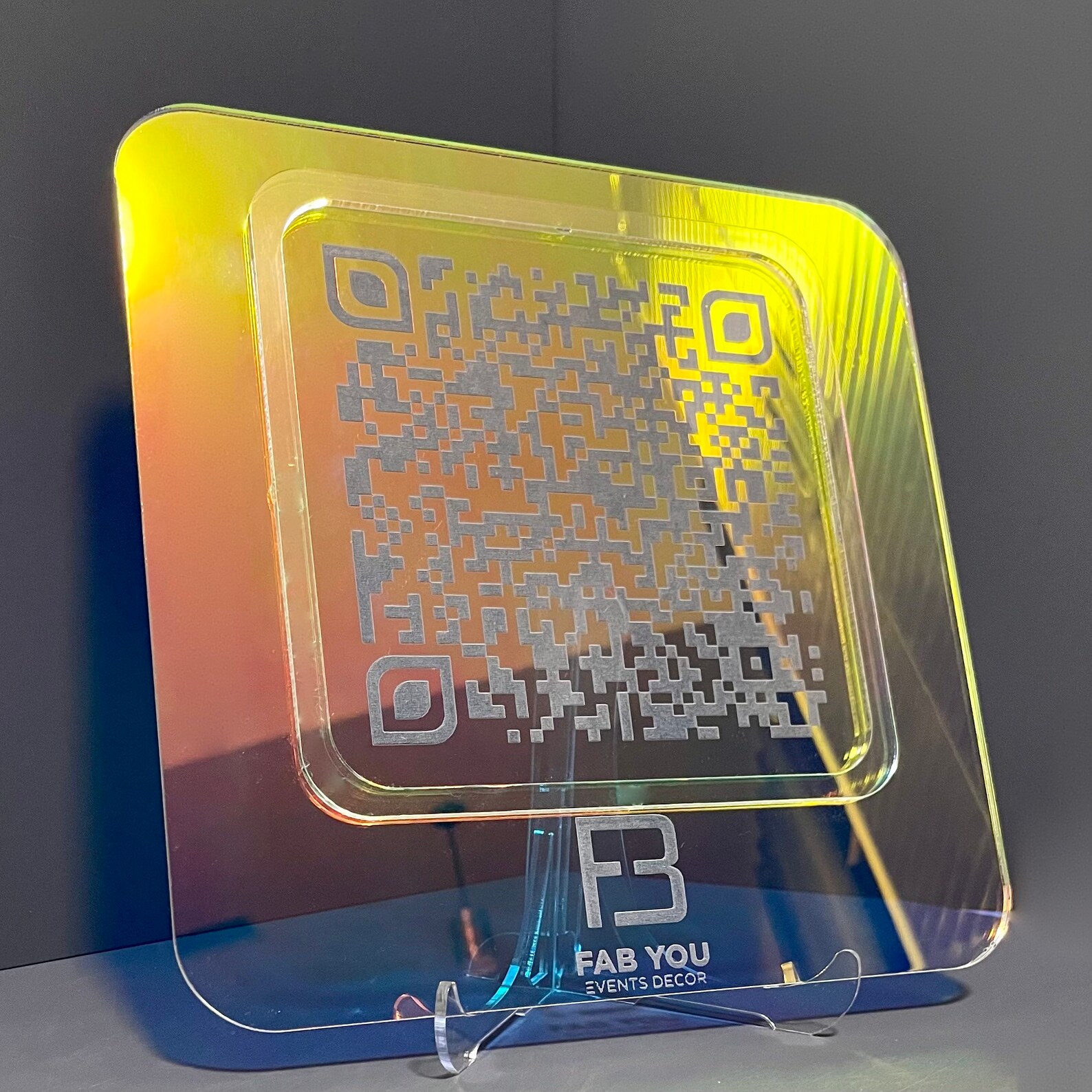 QR Code Display Sign for Business Social Media Restaurant - Etsy