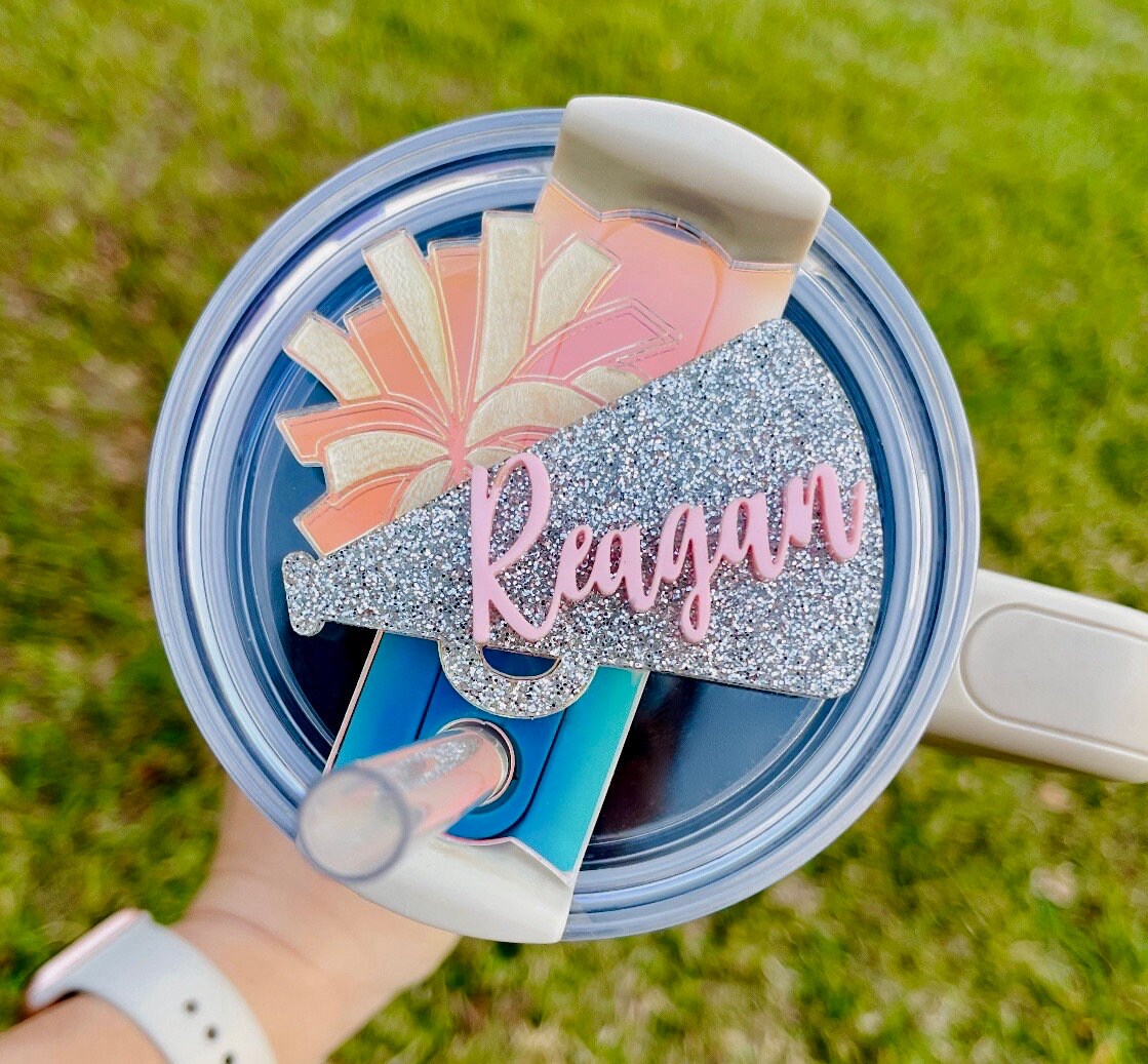 Cheerleading Stanley Name Plate Lid Topper Cup Accessories Personalized ...