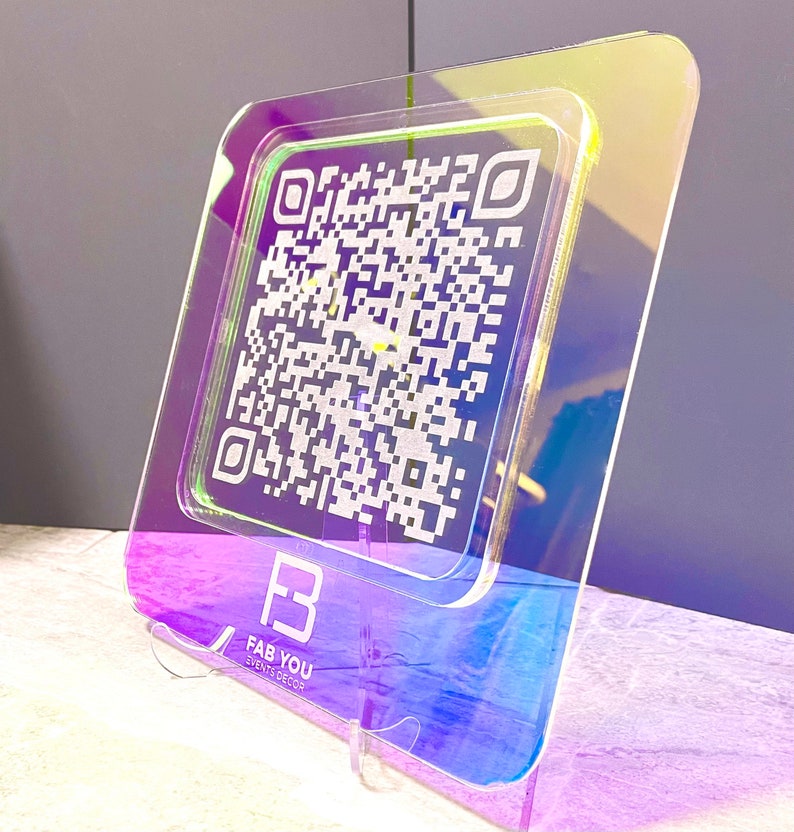 QR Code Display Sign for Business Social Media Restaurant - Etsy