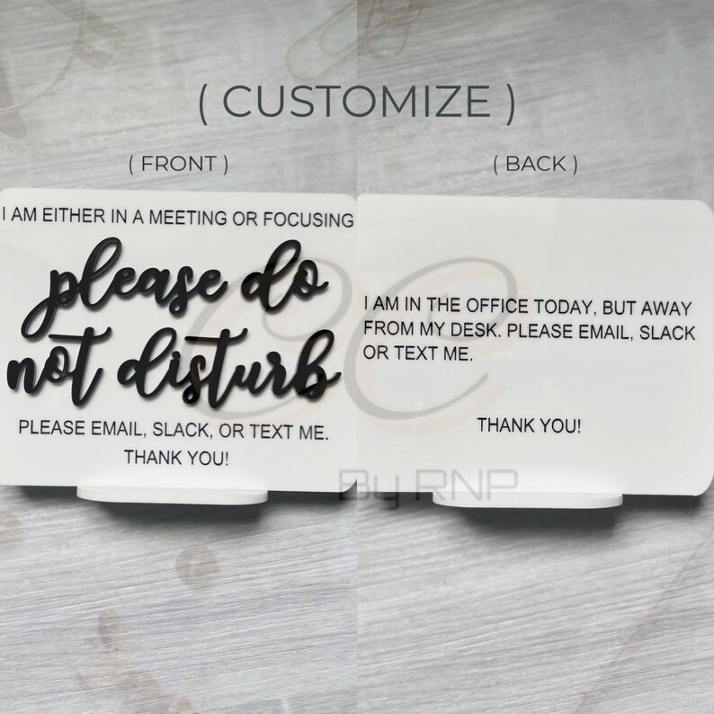 Please Do Not Disturb Sign for Desk Door Work From Home Privacy Sign ...