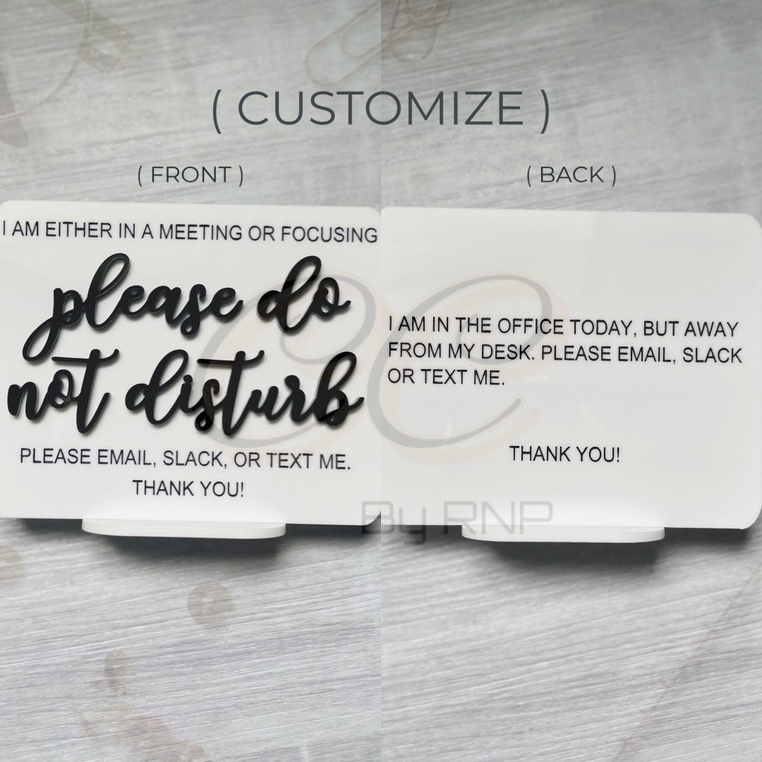 Please Do Not Disturb Sign for Desk Door Work From Home Privacy Sign ...