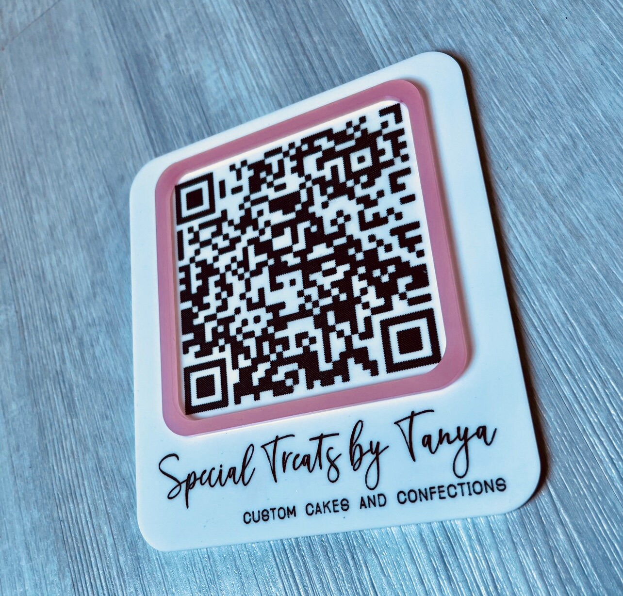 QR Code Display Sign for Business Social Media Restaurant - Etsy