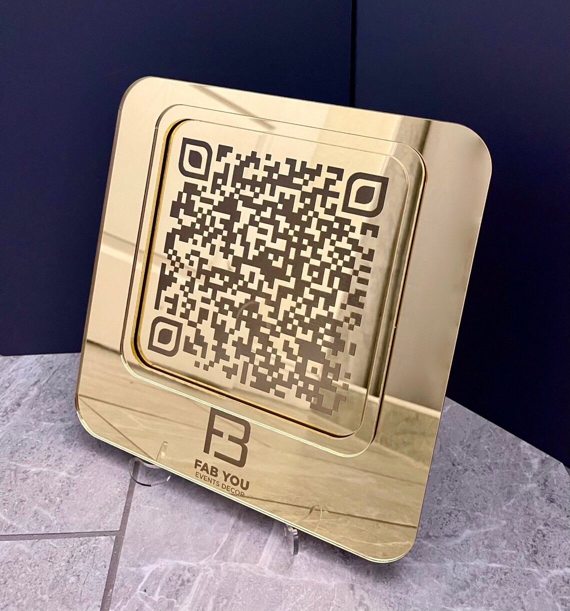 QR Code Display Sign for Business Social Media Restaurant - Etsy