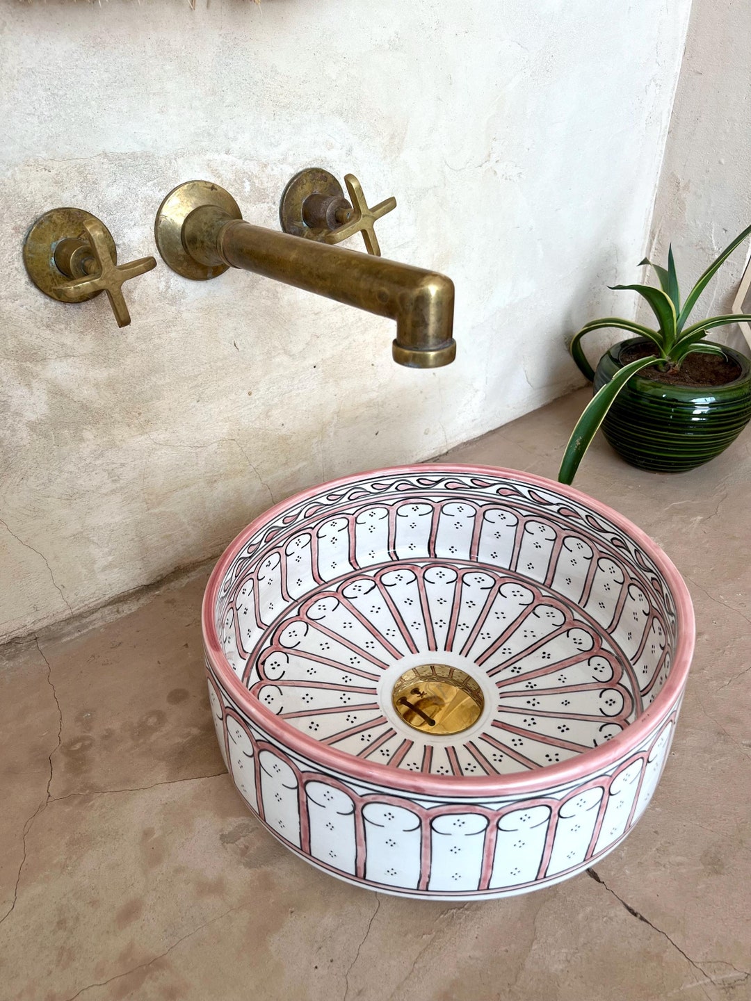 Moroccan Washbasin Sink, 100% Handmade, Handpainted, Bathroom and ...
