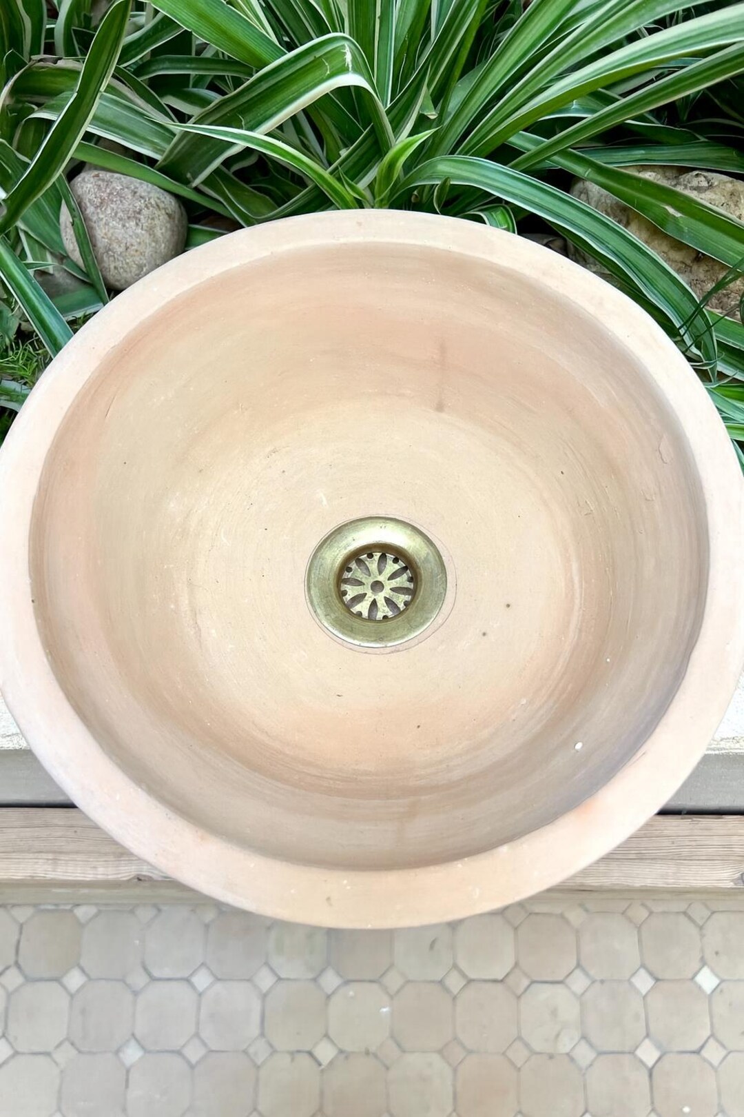 Handmade Moroccan Terracotta Sink: Farmhouse Bathroom Washbasin - Etsy