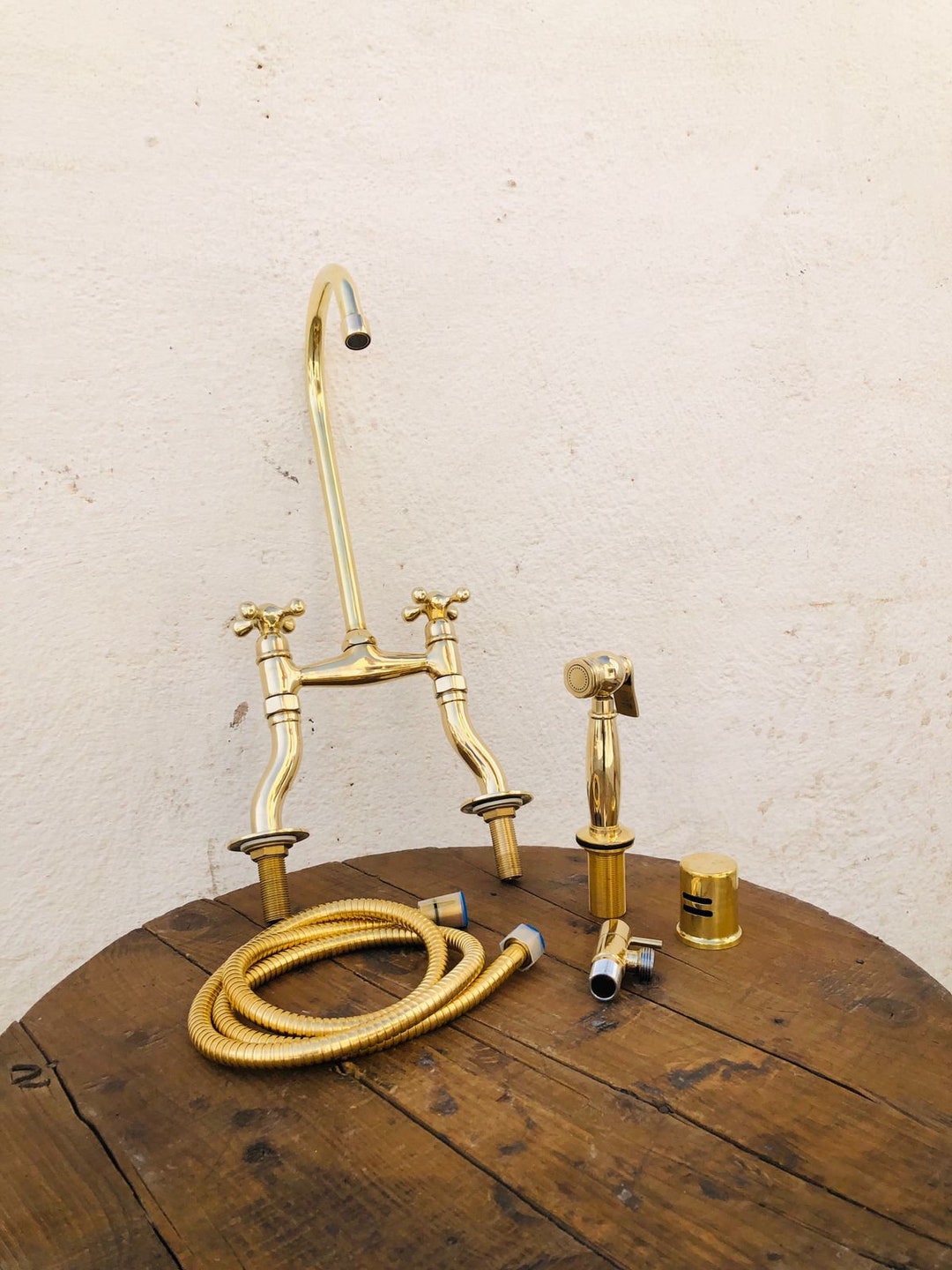 Custom Faucet, Kitchen Sink Faucets, Vintage Style Faucet, Bridge ...