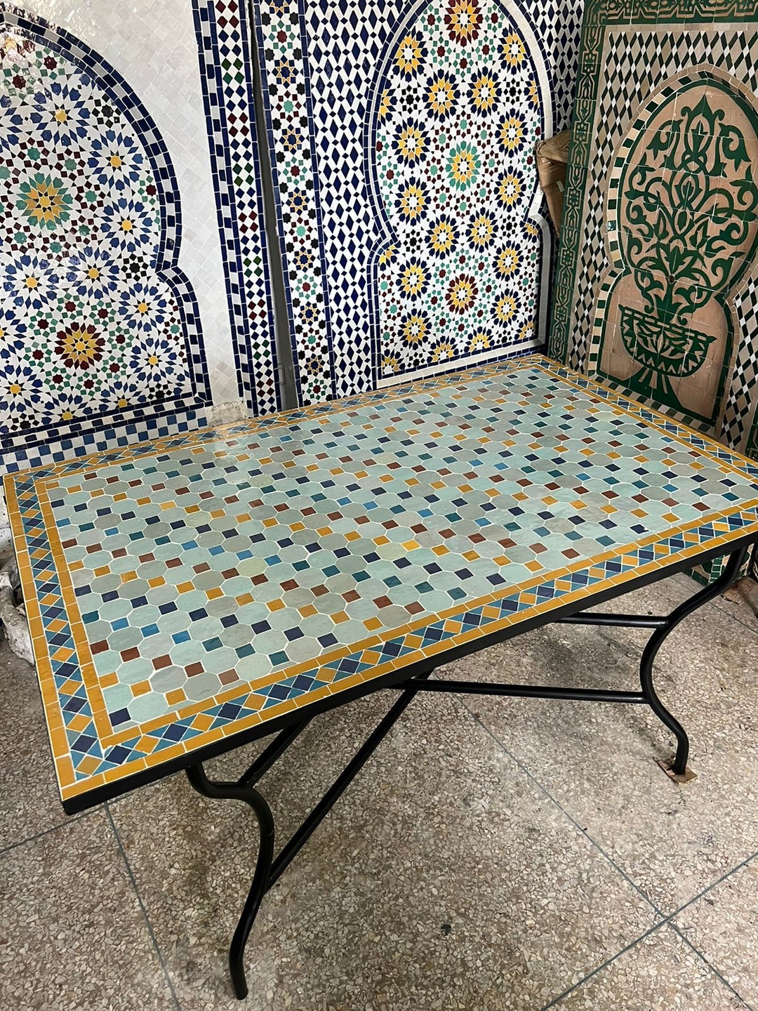 Handmade Moroccan Mosaic Bistro Table: Indoor/outdoor Decor - Etsy