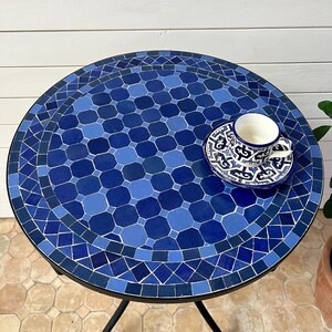 Moroccan Mosaic Table, Stunning Blue Dinning Table, Coffee Table ...