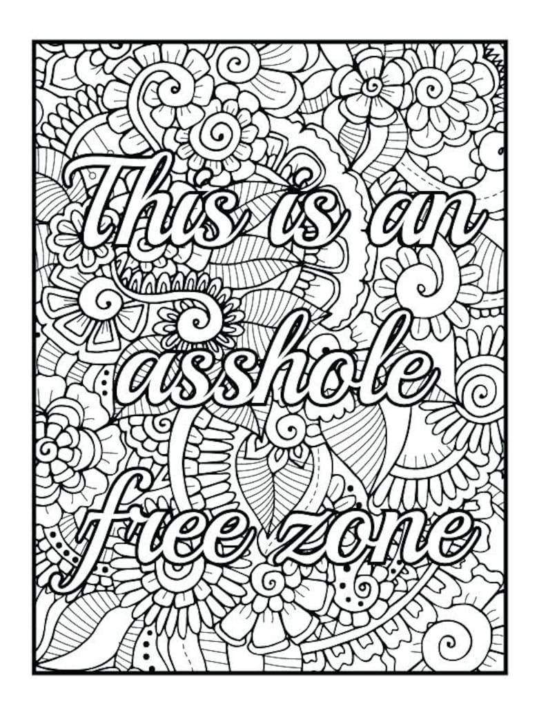 Swear Word Coloring Sheets (3) - Etsy