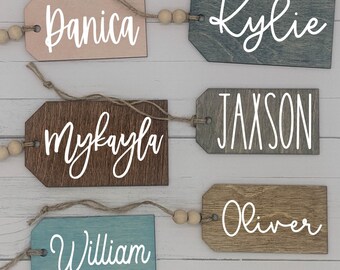 Christmas Name Tags | Etsy